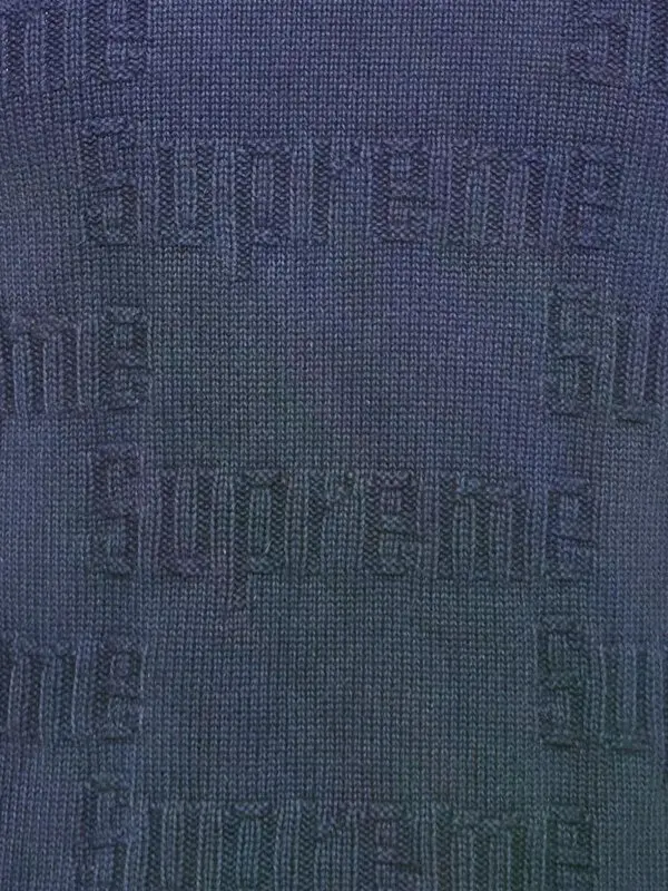 Supreme Logo Pattern Knitted Sweater