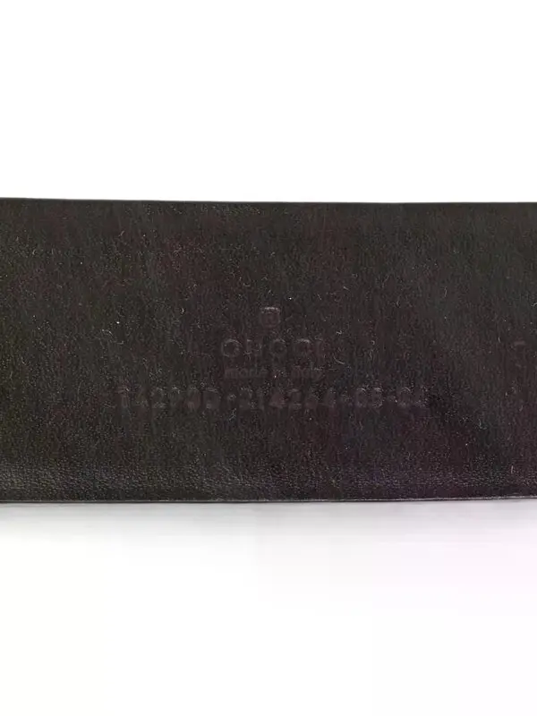 Gucci Gg Supreme Canvas Belt With Leather Trim