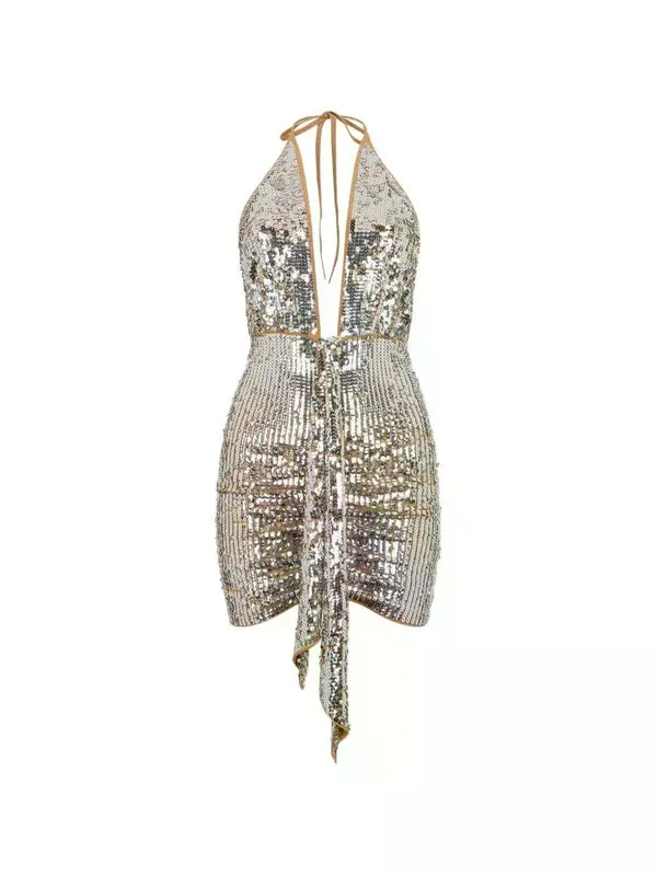 Dsquared2 All-over Sequins Mini Dress - Silver