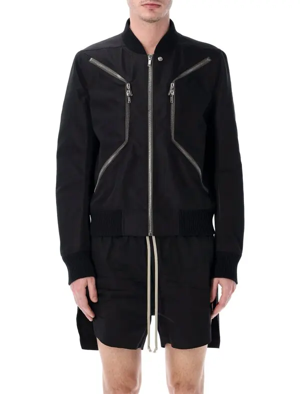 Rick Owens Zip-up Cotton-blend Jacket - Black