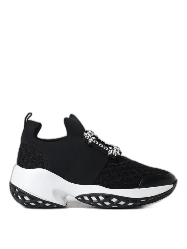 ROGER VIVIER Run Strass Buckle Sneakers - Black