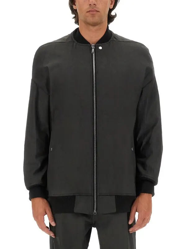 Rick Owens Jumbo Peter Flight Distressed Cotton Jacket - Black