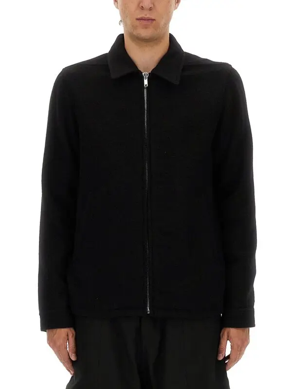 Rick Owens Pointed-collar Zip-front Shirt Jacket
