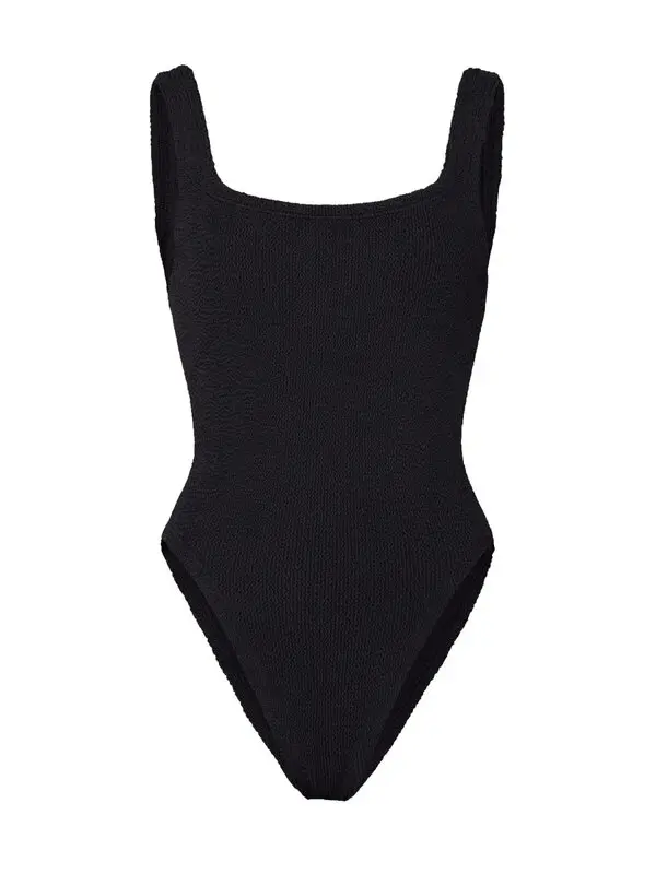 Hunza G Square Neck Swim Costume - Black