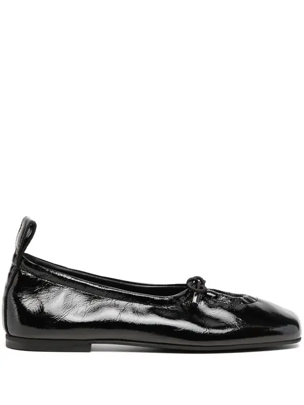 ALOHAS Mini Bow Pull-tab Flat Shoes - Nero