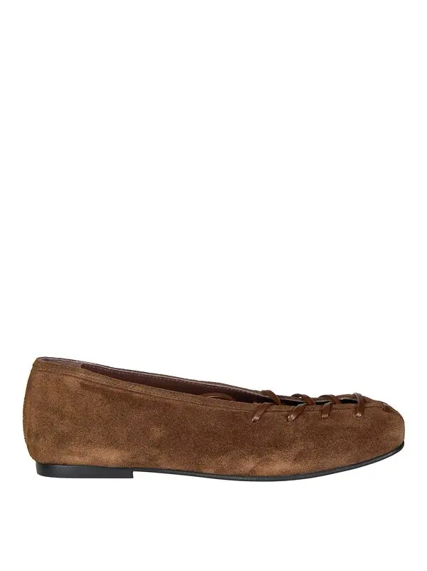 ALOHAS Laced Suede Ballet Flats