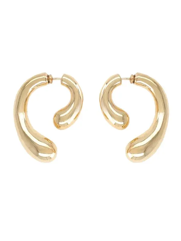 PANCONESI Sculptural Curved Hoop Earrings - Gold