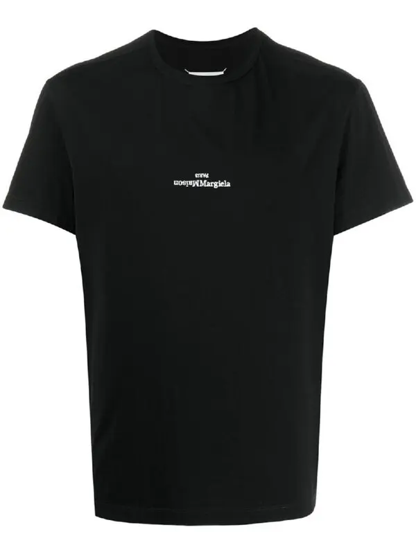 MAISON MARGIELA Distorted Logo T-shirt - Black