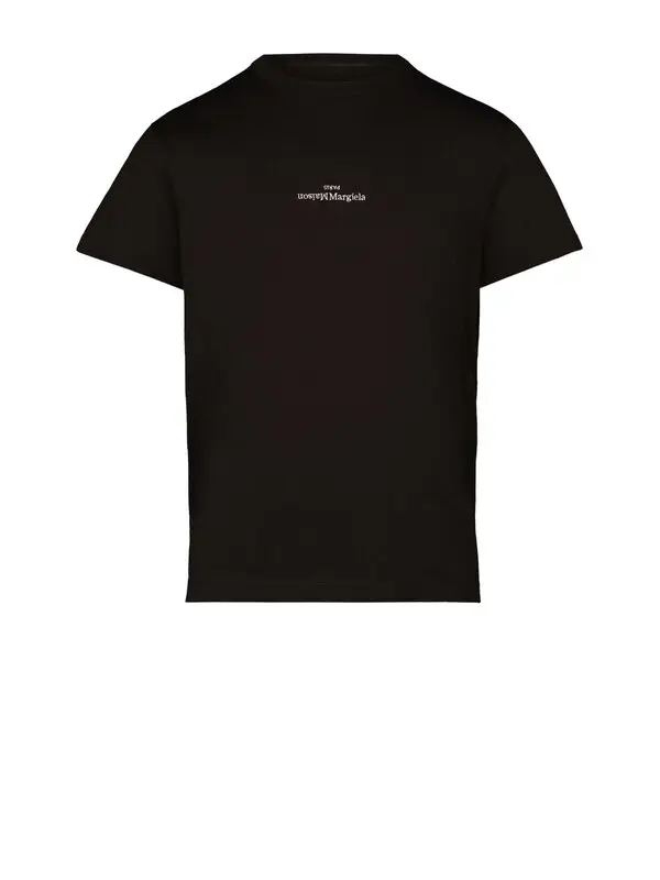 MAISON MARGIELA Distorted Logo T-shirt - Black