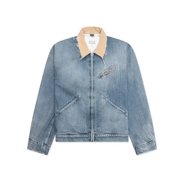 MAISON MARGIELA Essential Caban With Modern Silhouette - Light Blue