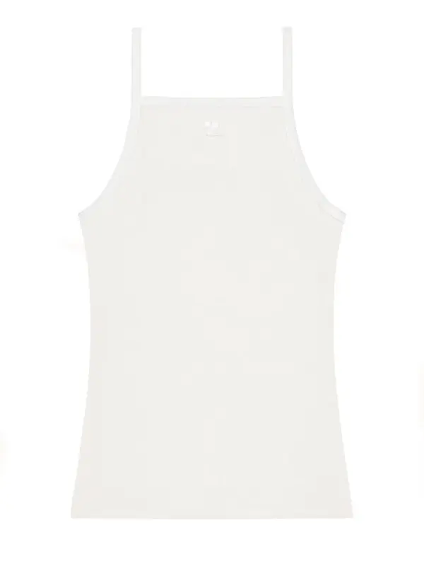 COURREGES Slim Fit Contrast Tank Top