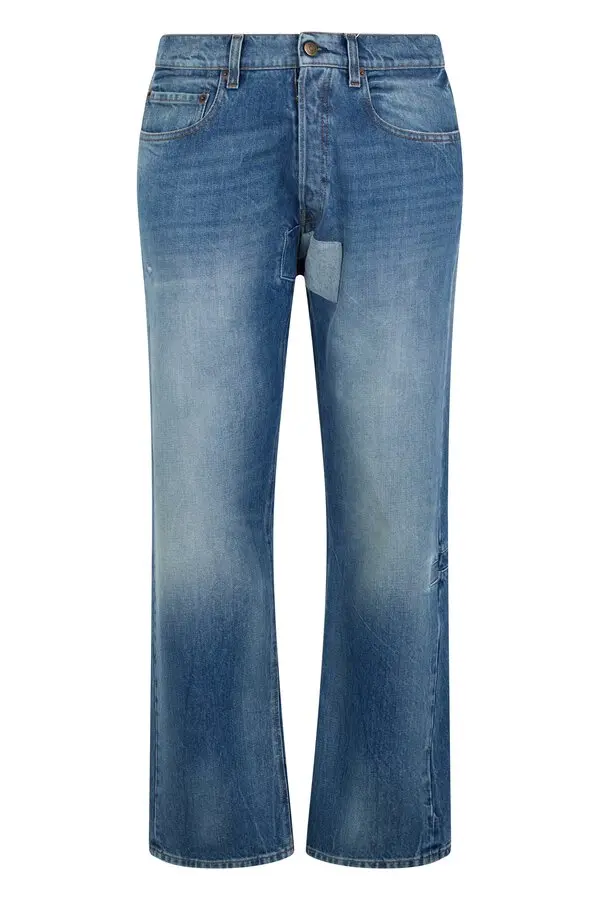 MAISON MARGIELA Slim Repaired Jeans - Denim