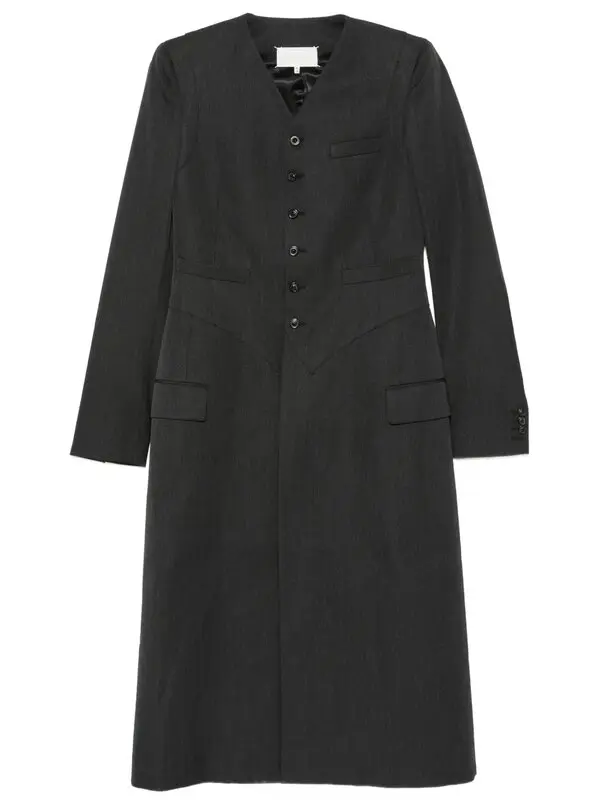 MAISON MARGIELA Tailored Virgin Wool V-neck Jacket With Adjustable Strap