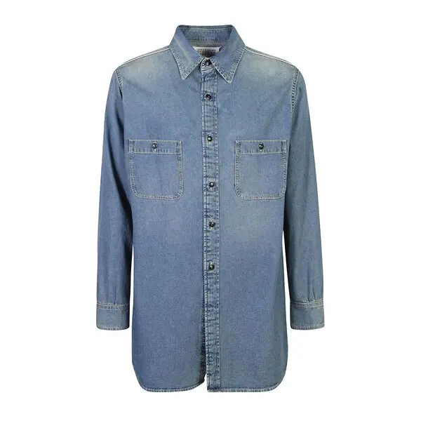 MAISON MARGIELA Long Sleeved Shirt Medium - Medium Blue