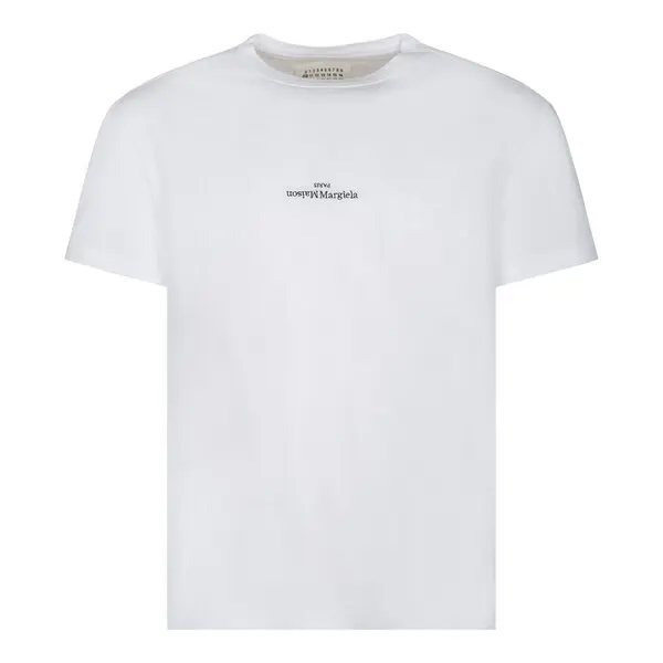 MAISON MARGIELA Distorted Logo T-shirt Regular Fit - White