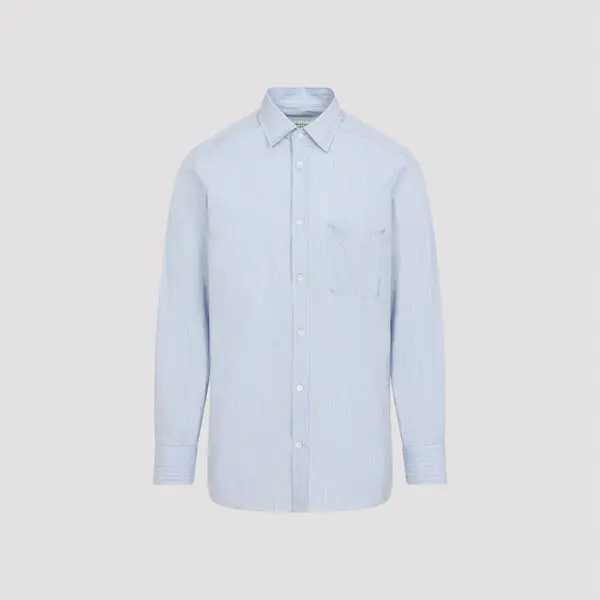 MAISON MARGIELA Striped Pocket Shirt - Blue