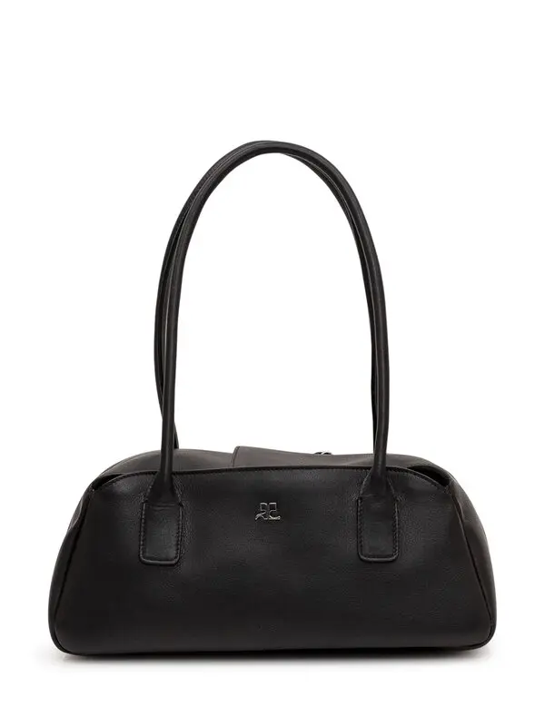 COURREGES Calf Leather Handbag - Black