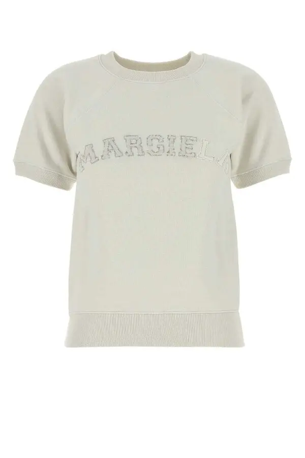 MAISON MARGIELA Short Sleeve Sweatshirt - Ivory