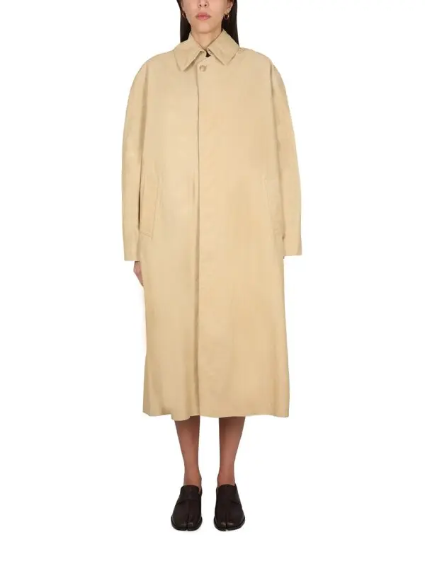 MAISON MARGIELA Utility Cotton Trench Coat - Beige