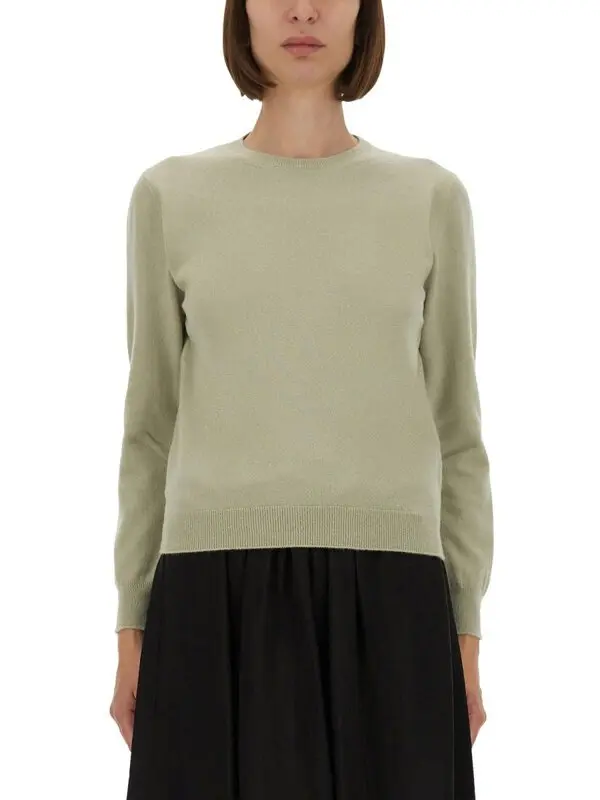 MAISON MARGIELA Crewneck Wool T-shirt - Green