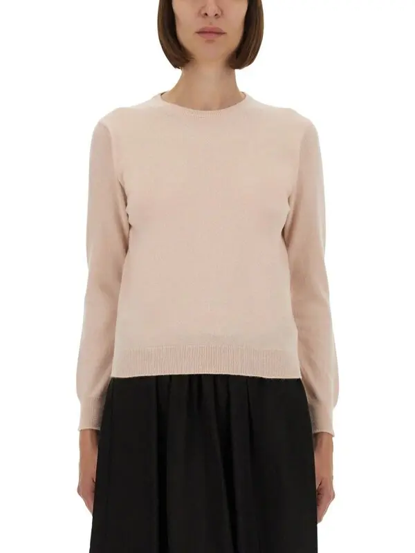 MAISON MARGIELA Regular Fit Wool Jersey - Pink