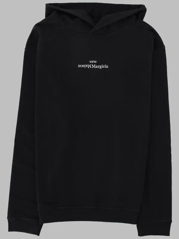MAISON MARGIELA Cotton Hooded Sweatshirt - Black