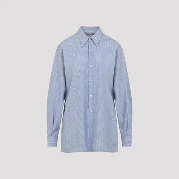 MAISON MARGIELA Striped Shirt - Blue