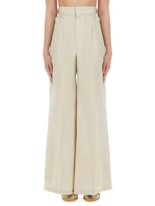 MAISON MARGIELA Over Cotton Blend Pants - Ivory