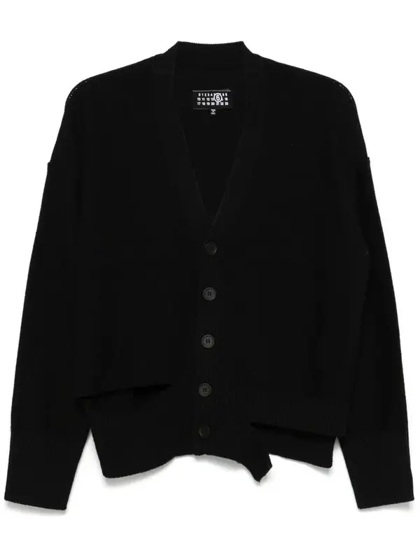 MAISON MARGIELA V-neck Knit Cardigan - Black