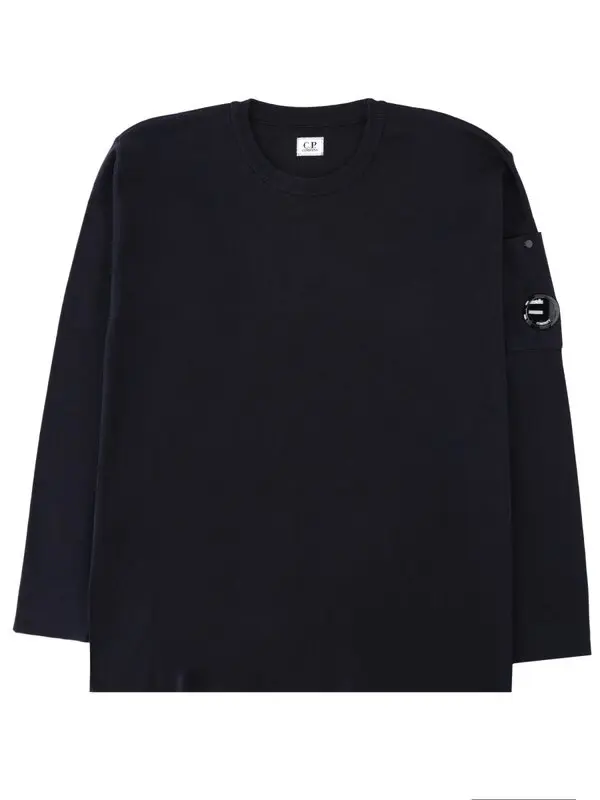 C.P. COMPANY Long Sleeve Crewneck Sweatshirt With Sleeve Pocket