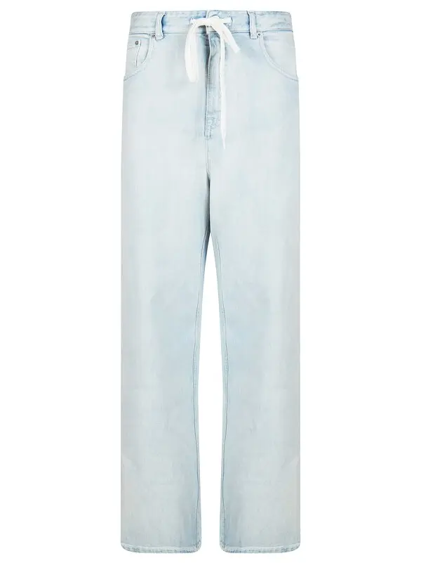 MAISON MARGIELA Wide-leg Jeans With Drawstring Waist - Blu