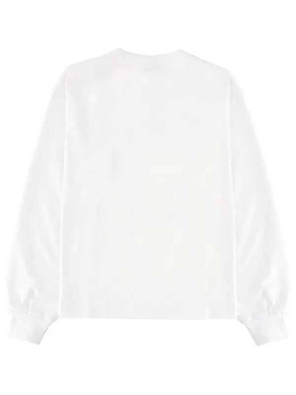 GANNI Oversized Organic Cotton Long-sleeve T-shirt - White