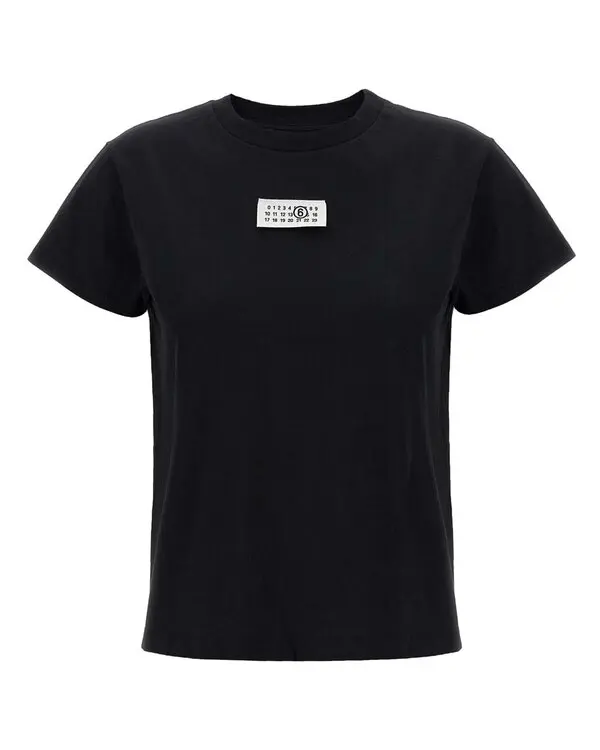 MAISON MARGIELA Mini T-shirt With Unique Application - Black