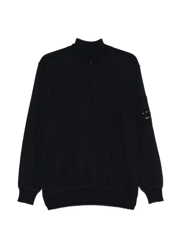 C.P. COMPANY Half Zip Lens Sweater - Ttleclipse