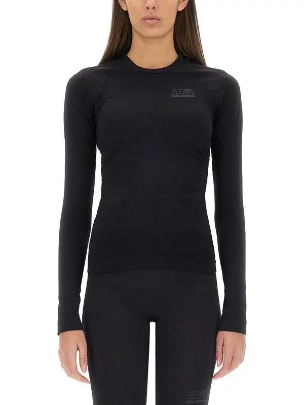 MM6 MAISON MARGIELA X SALOMON Logo Print Long Sleeve Top