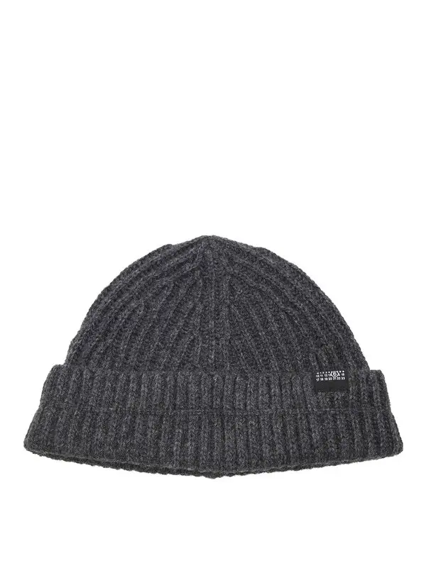MAISON MARGIELA Ribbed Wool-blend Beanie - Nero
