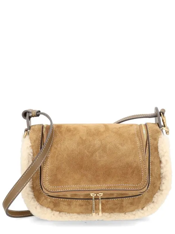 ANYA HINDMARCH Vere Shearling Two-way Cross-body Bag - Brown