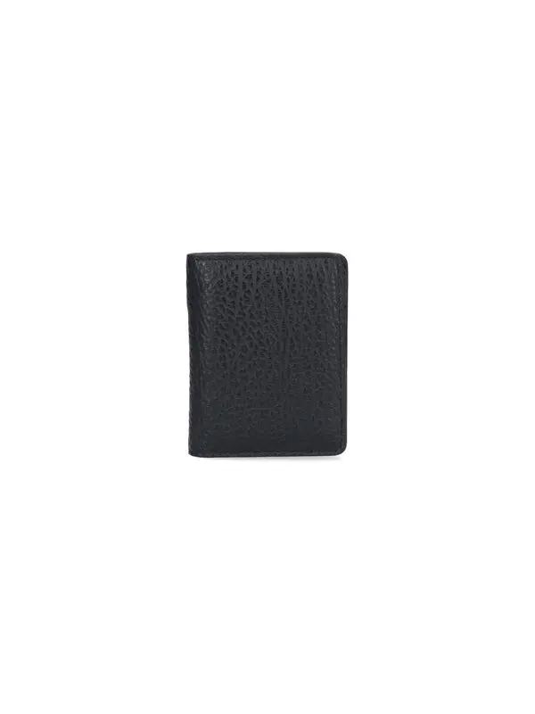 MAISON MARGIELA Mini Bifold Wallet With Keyring 8 Cm X 10 Cm X 2 Cm - Black