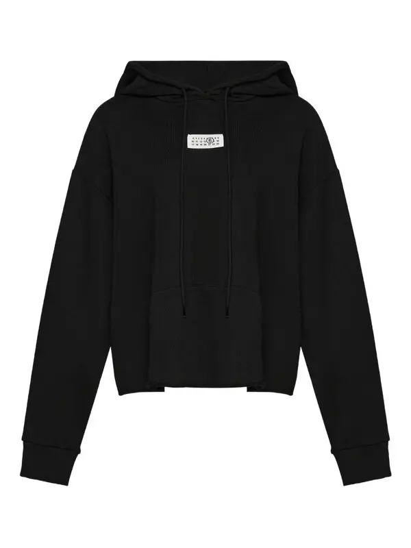 MAISON MARGIELA Logo Cotton Hoodie - Black