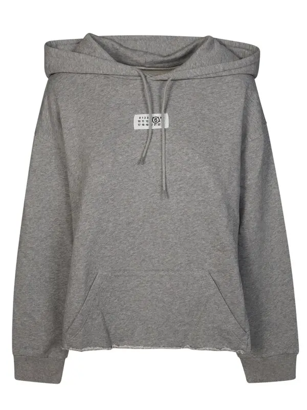 MAISON MARGIELA Cotton Hooded Sweatshirt - Grigio