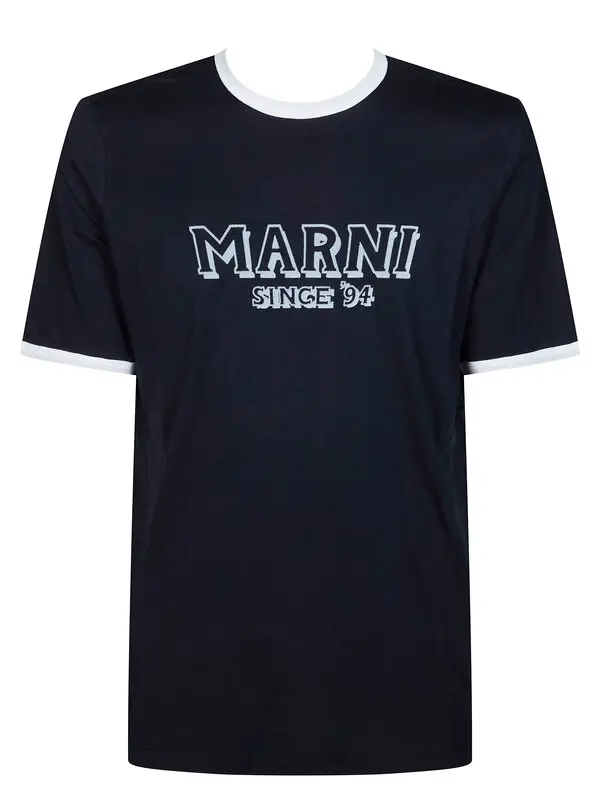 Marni Cotton T-shirt With Contrast Trims