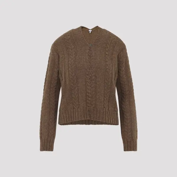Loewe Cable Knit Keyhole Sweater
