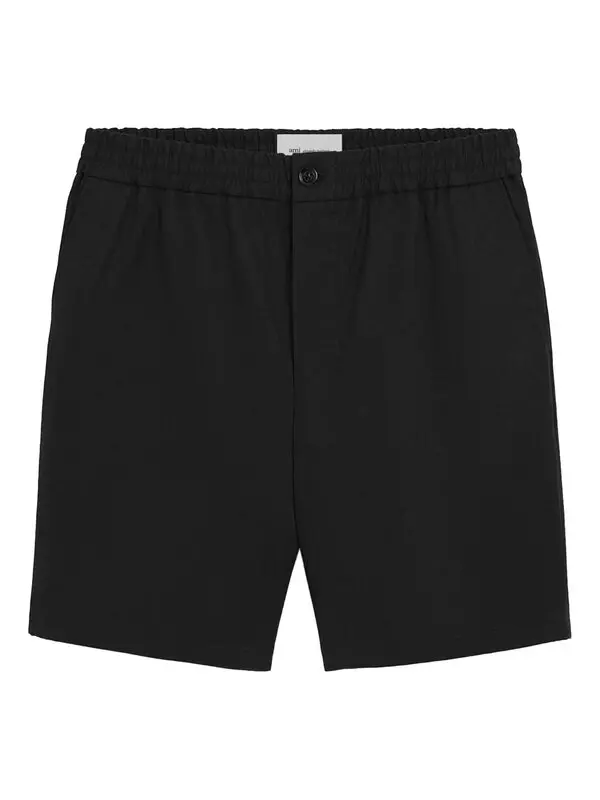 AMI Paris Elasticated Waist Shorts - Noir