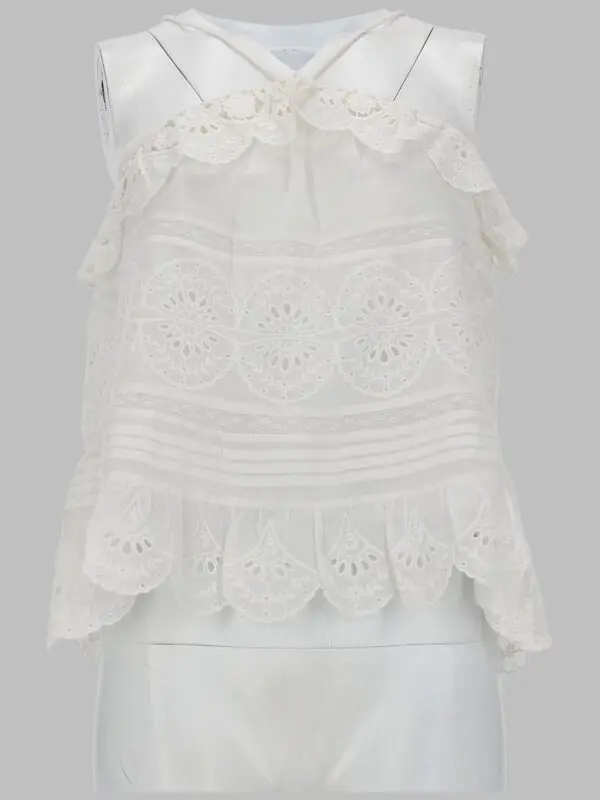 MARANT ETOILE Cotton Mini Top For - White