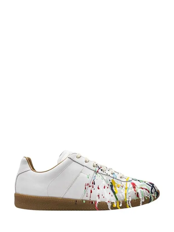 MAISON MARGIELA Replica Sneaker With Patent Leather - Bianco