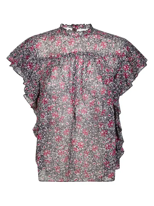 Isabel Marant Étoile Floral Printed Ruffled Blouse