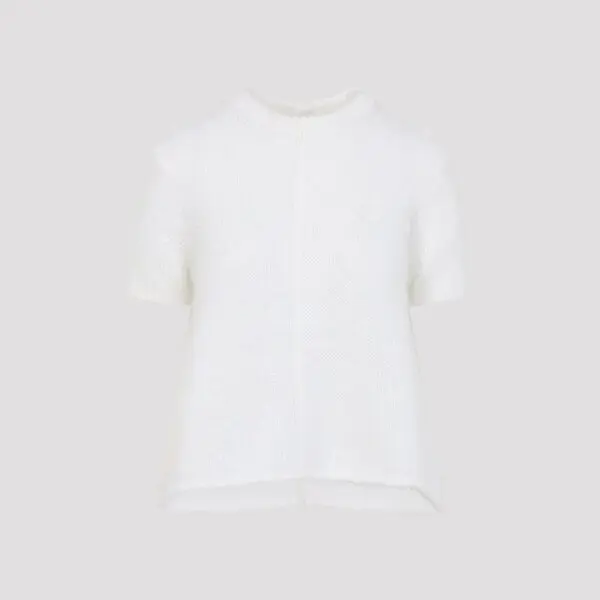 Loewe Embroidered Short-sleeved Sweater - White