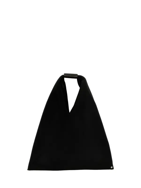 MAISON MARGIELA Japanese Leather Handbag With Embossed Logo - Nero