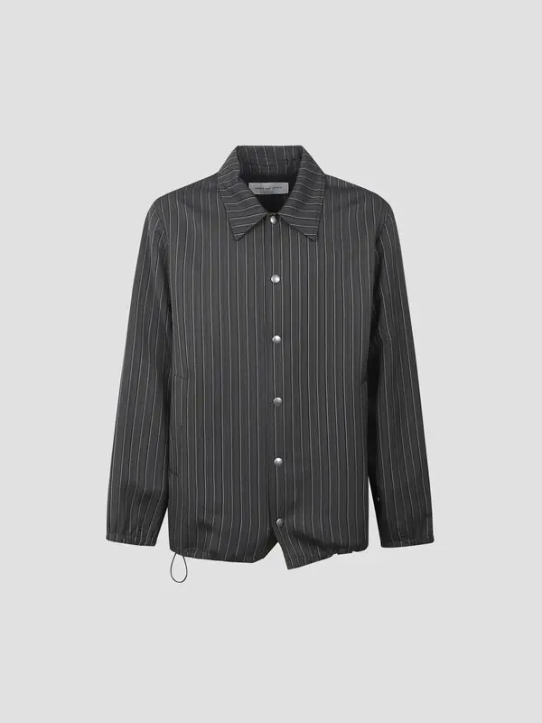 Dries Van Noten Striped Collared Jacket - D.green