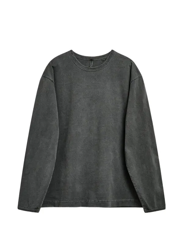 SUNFLOWER Sleek Poplin Collar T-shirt With Side Slits - Grigio